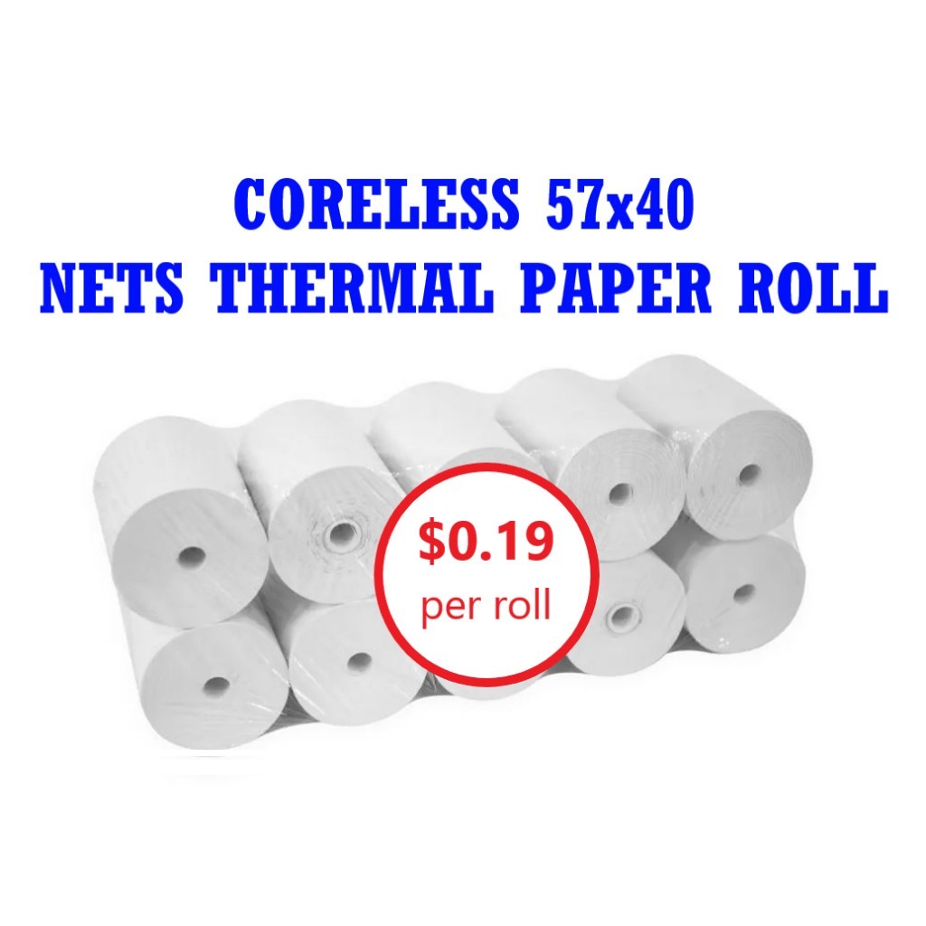 ⚡️LOCAL SELLER⚡️ NETS THERMAL PAPER / RECEIPT PAPER ROLL | 57x40mm ...