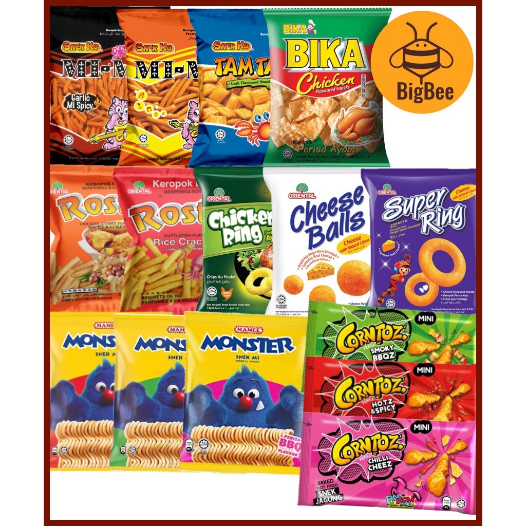 [Bundle 10pkts] Super Ring Cheese Balls Chicken Ring Mi-Mi Prawn Mi Mi ...