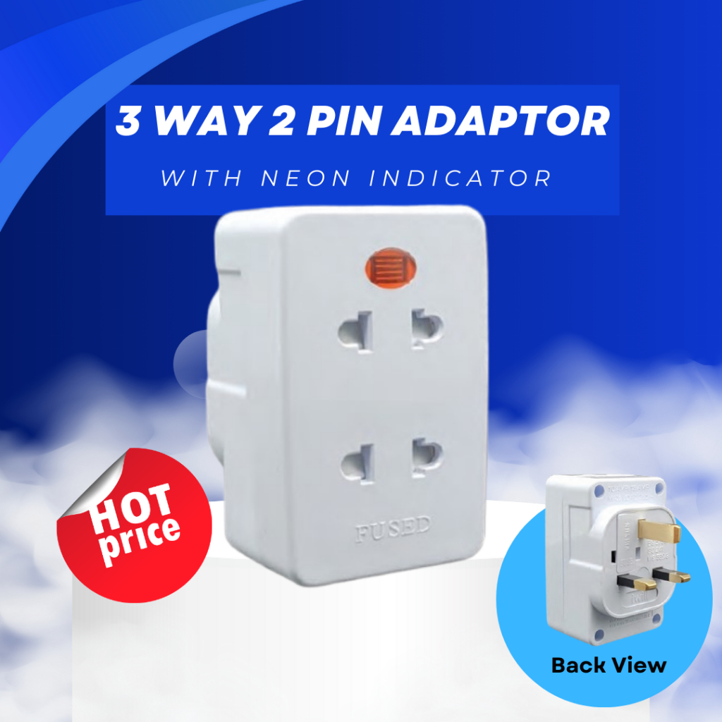 NEW ARRIVAL! I Will 3 Way 2 Pin Adaptor with Neon Indicator - IW740N ...