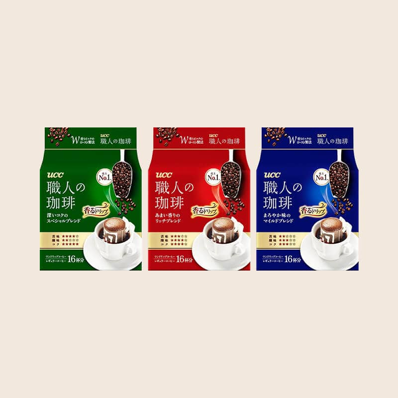 UCC Craftsman's Shokunin Drip Coffee NEW Drip Coffee Drips Mild / Rich / Special 16/18 servings ...