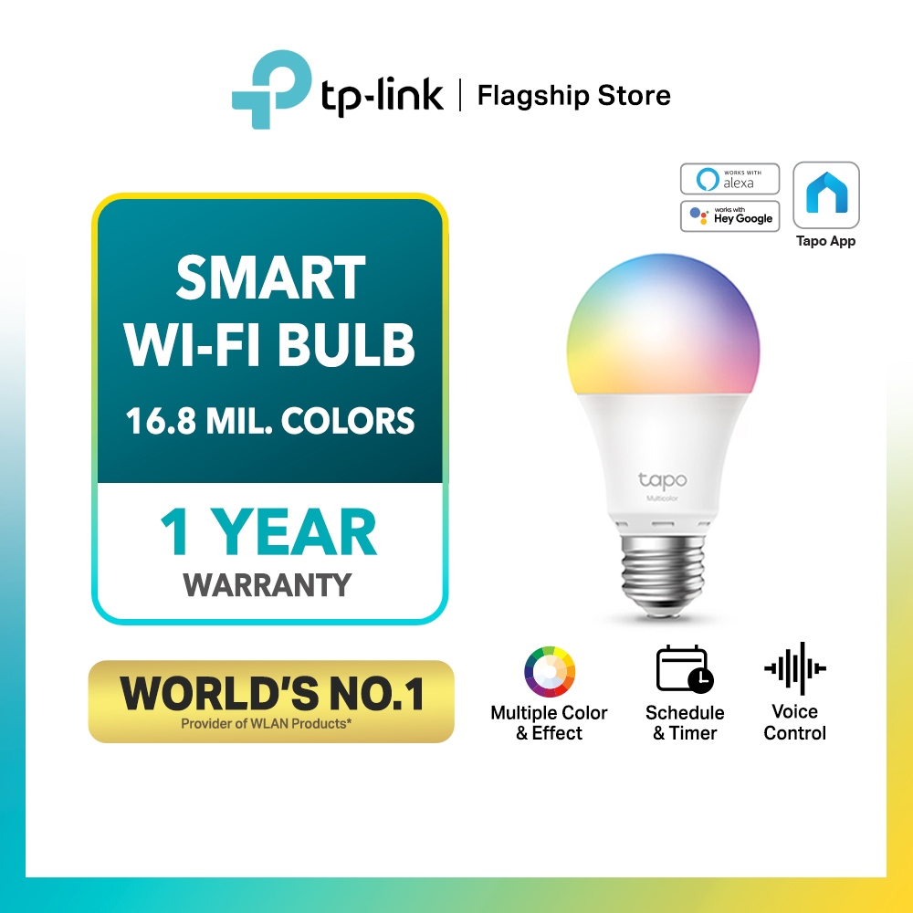TP-Link Smart Wi-Fi LED Light Bulb 16 mil Colors Tapo L530E (E27/No Hub ...