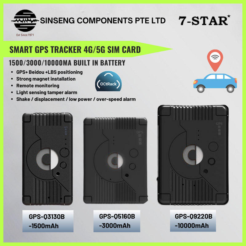 7-STAR* Smart GPS Tracker 4G/5G SIM Card with 1500mAh to 10000mAh Built ...