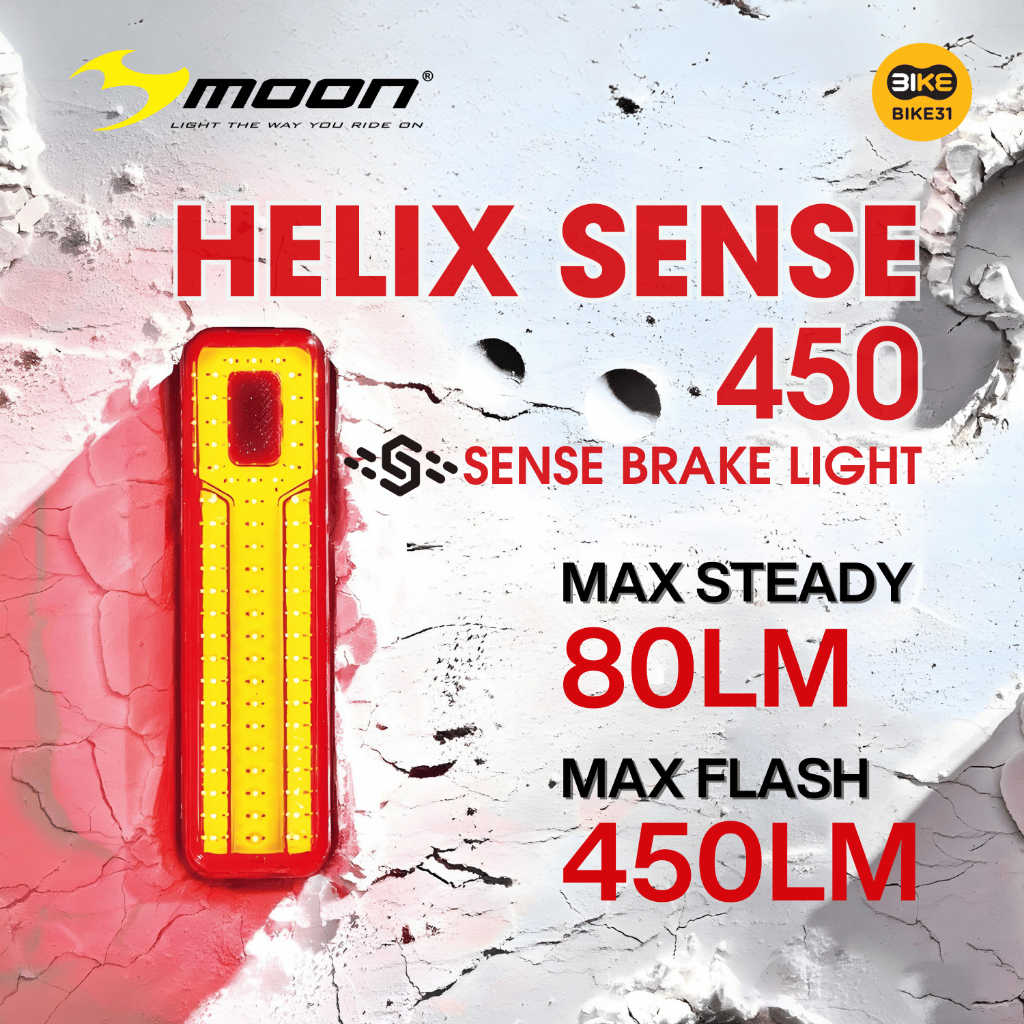 Moon Helix Sense 450 Lumens Bicycle Light (with brake sensing) | Shopee ...