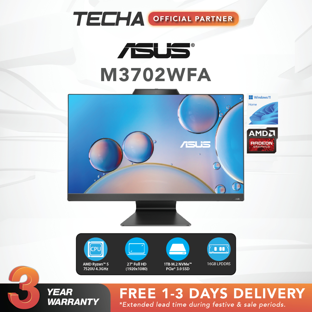 ASUS M3702WFA | 27“ FHD | R5-7520U | 16GB | 1TB SSD | Wifi 6 | Win11 ...