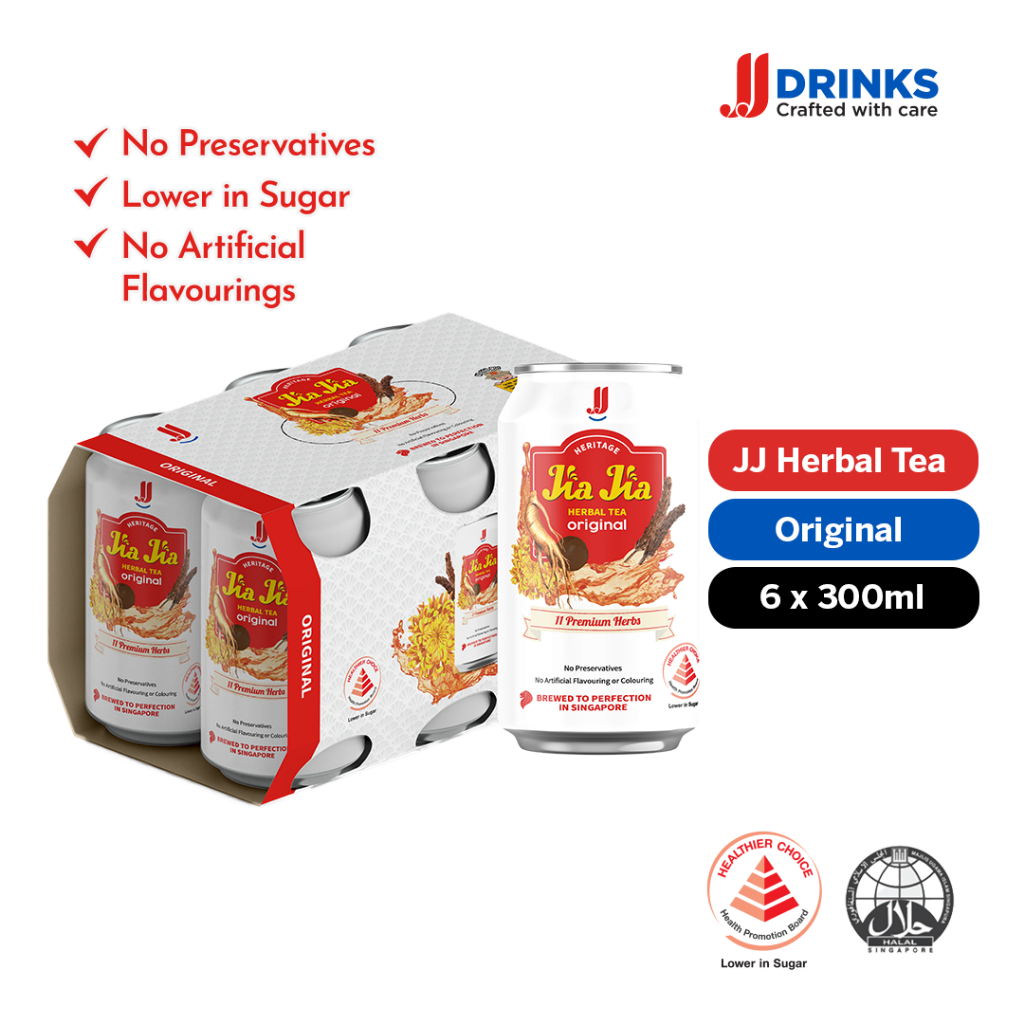Jia Jia Herbal Tea Heritage Original 300ml x 6cans | Shopee Singapore