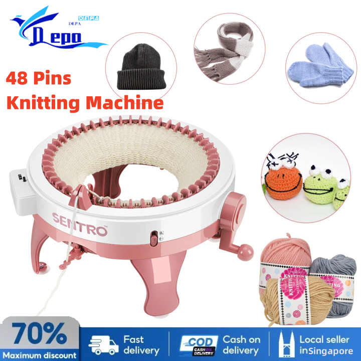 48 Needles Smart Weaving Loom Round Knitting Machines Knitting Board ...