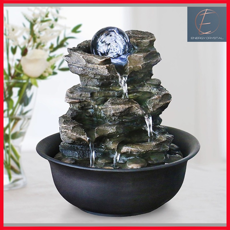 SG Water Fountain Decoration 风生水起 时运转来 Gift Feng Shui Running Water ...
