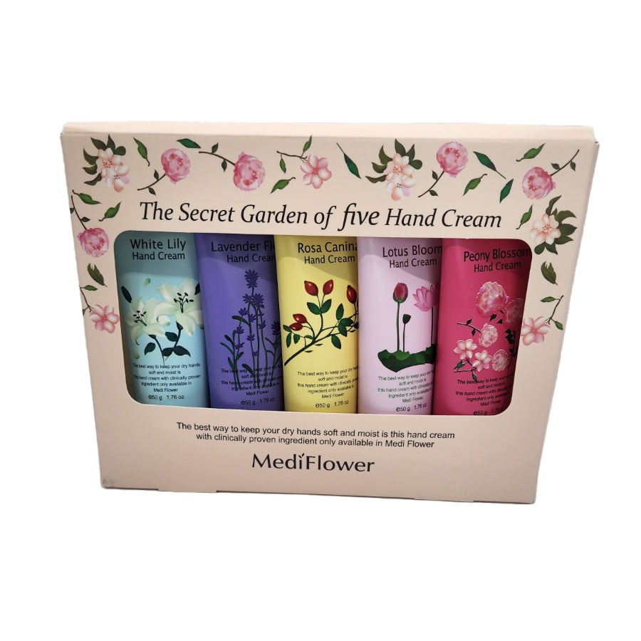 [MediFlower] The Secret Garden of Five Hand Cream Set 50g x 5, Korea ...