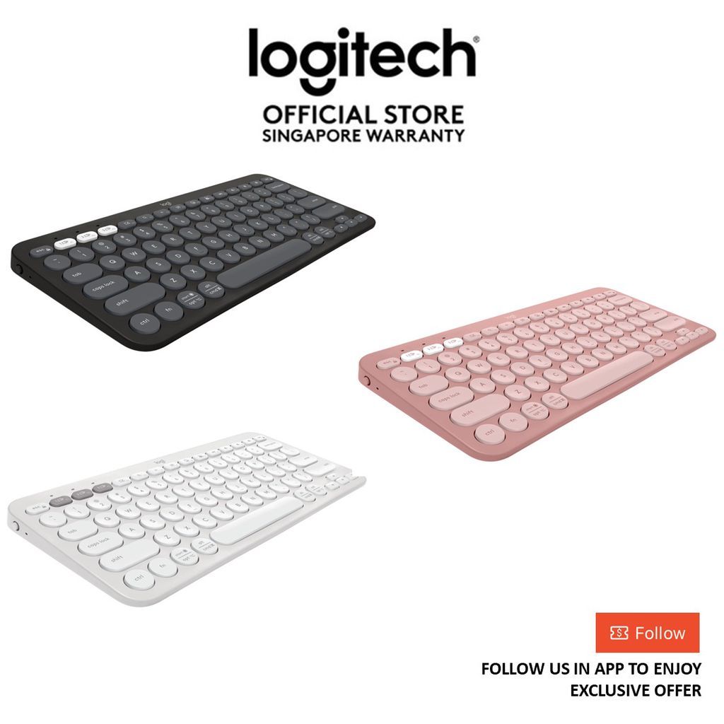 [Bundle] Logitech K380S Keyboard + Logitech Pebble Mouse 2 M350S Slim ...
