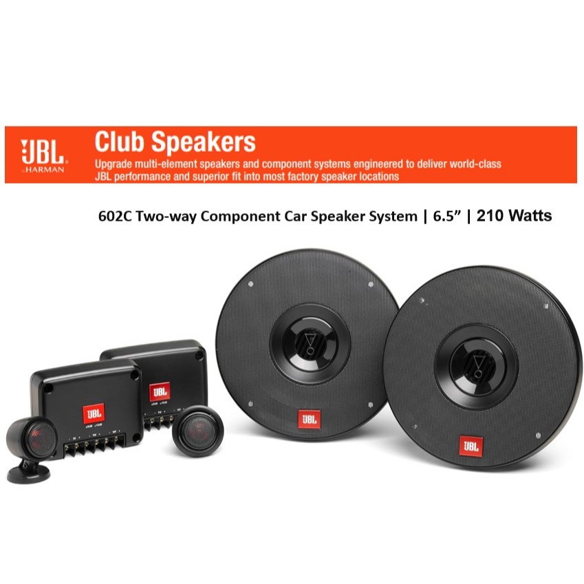 [SALE] JBL Club 602C Two-way Component Car Speaker System | 6.5” | 210 Watts | Shopee Singapore