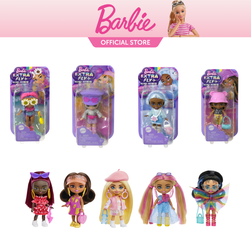 Barbie Extra Mini Minis Doll With Accessories And Doll Stand, 3.25-Inch ...