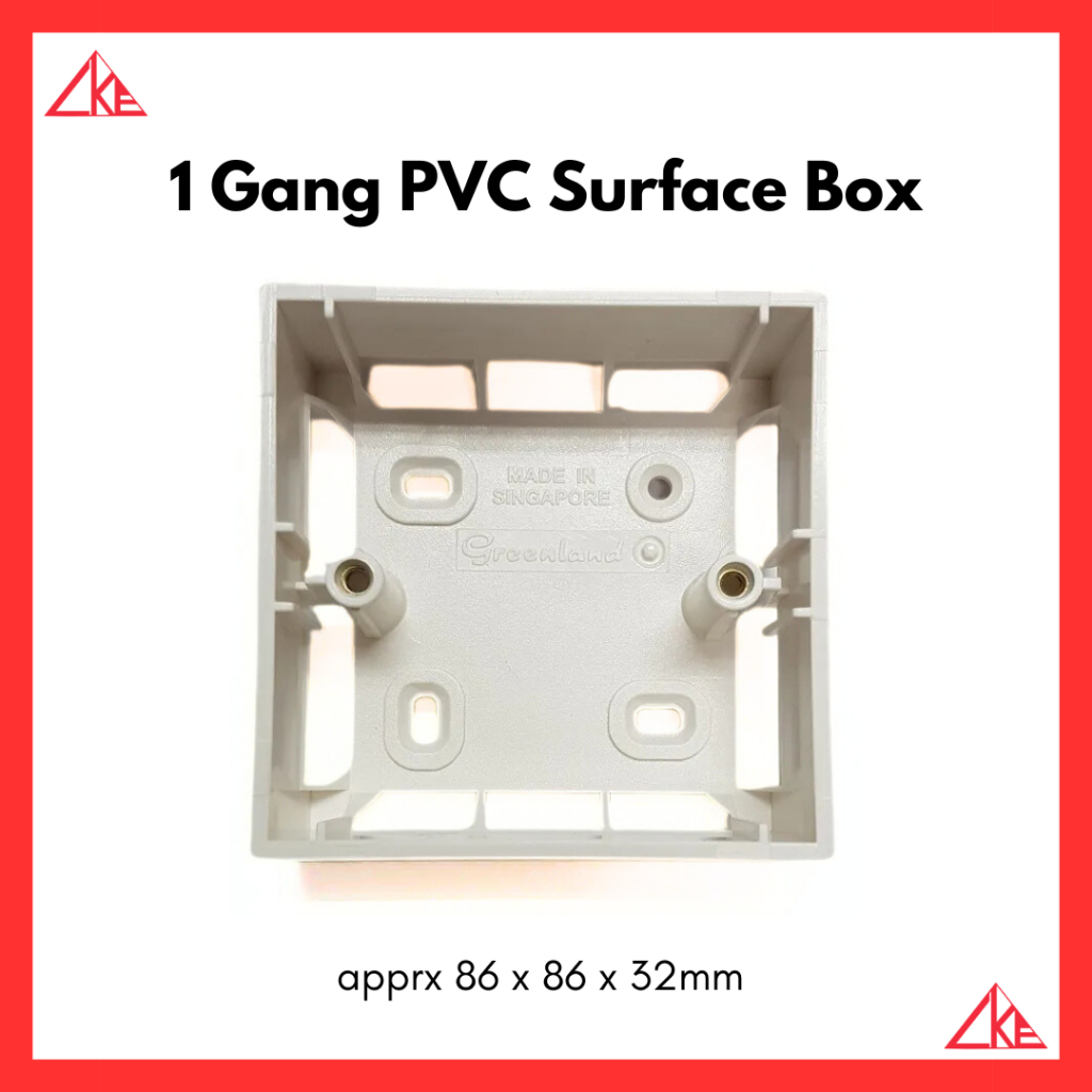 1 Gang PVC surface Box White | Shopee Singapore