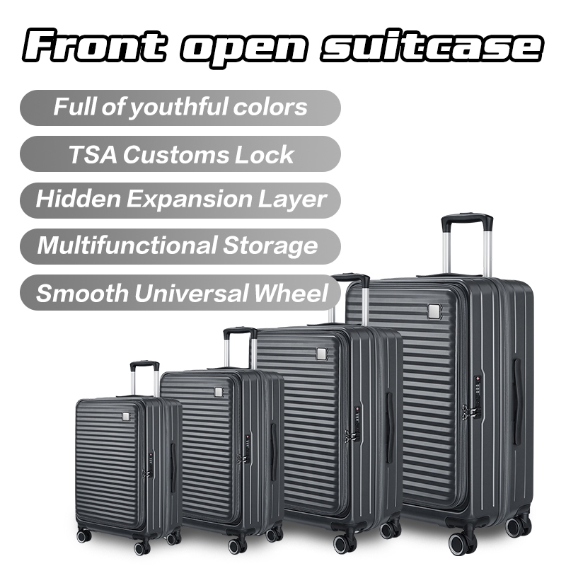 【Next Day Delivery】20/24/28 inch Expandable Front Open Luggage With TSA ...