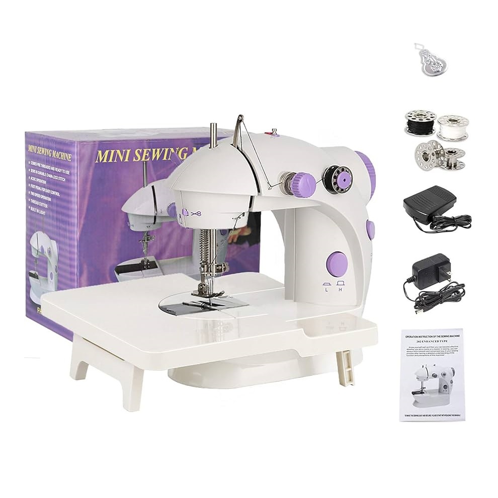 [SG] Mini Sewing Machine With Extension Table Portable Household Night ...