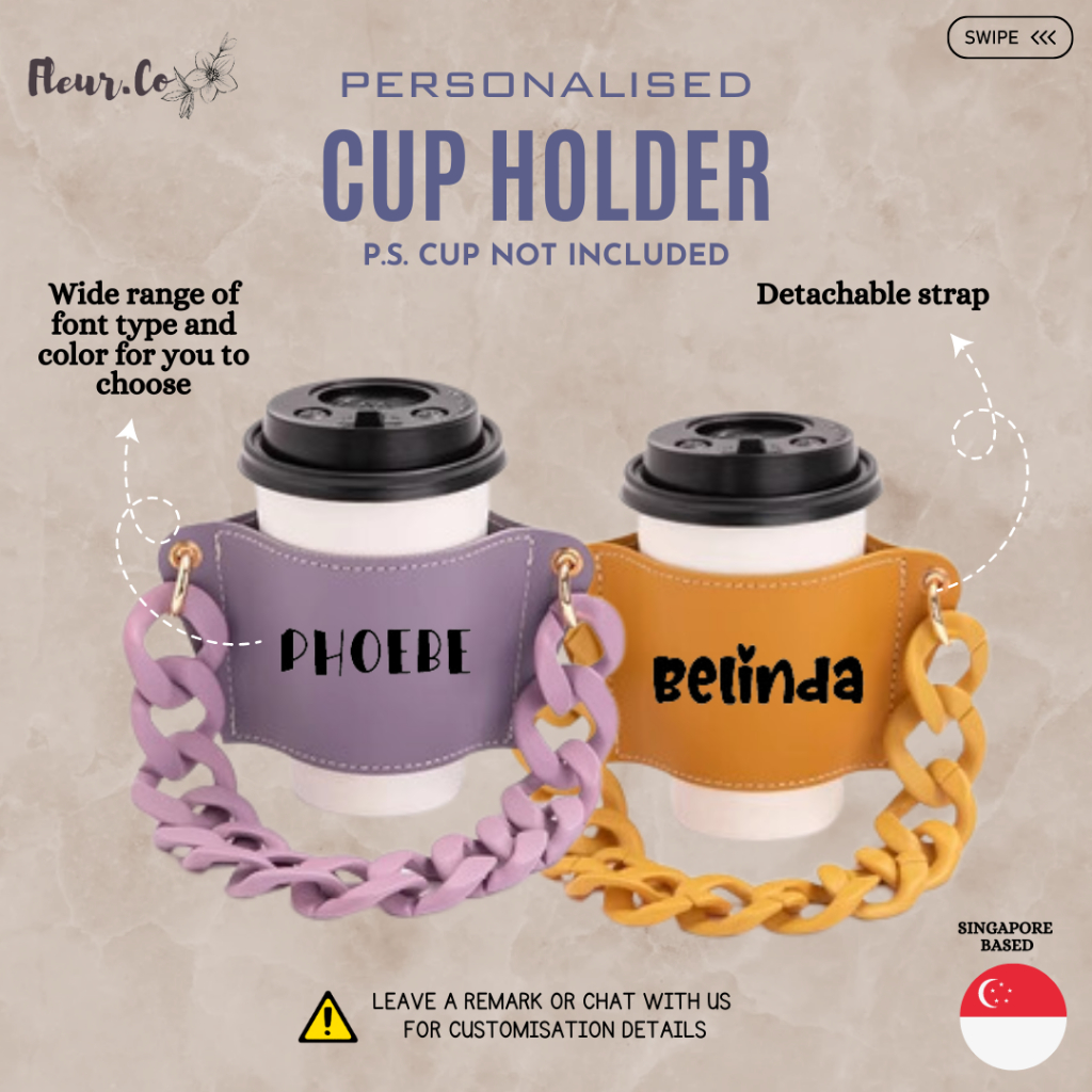 [SG SELLER] Personalised Cup Holder | Bubble Tea Holder | Customised ...