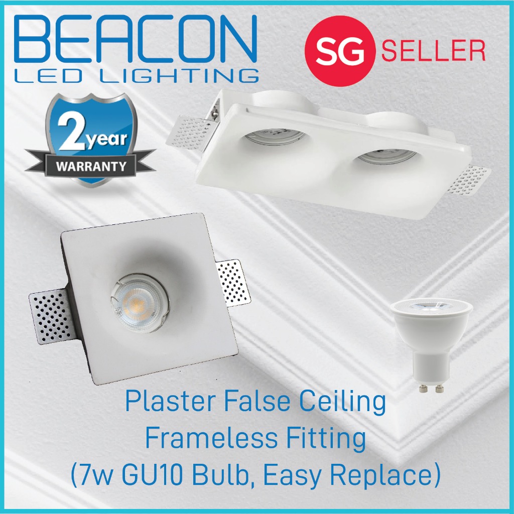 Beacon LED (Modern Design) Gypsum Frameless Plaster False Ceiling Recessed Spotlight / Downlight ...