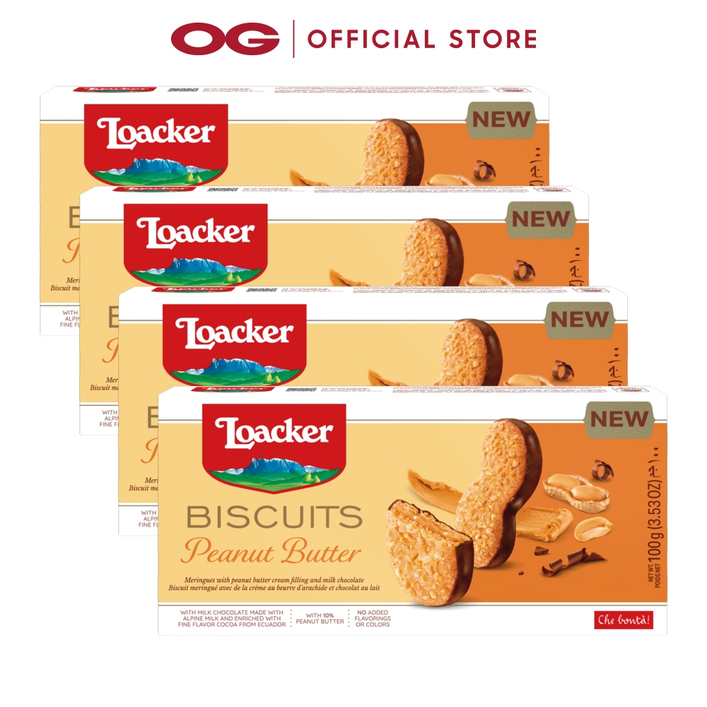 [Bundle of 4] Loacker Biscuits Peanut Butter 100g | Shopee Singapore