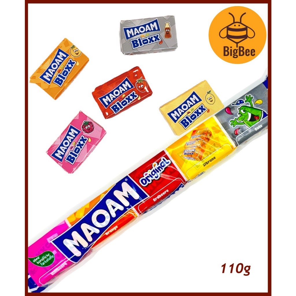 Maoam Bloxx Candy - 110g (5 Bloxx) Maoam Chewy Candy Cola, Lemon ...