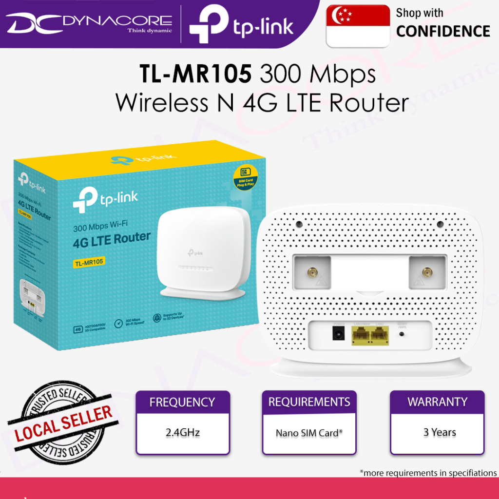 TP-LINK TL-MR105 300Mbps Wireless N 4G LTE Router | Shopee Singapore
