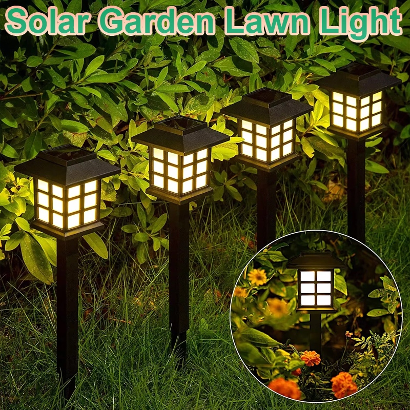 4PCS Square Outdoor Solar Garden Lawn Light IP65 Waterproof Solar Light ...