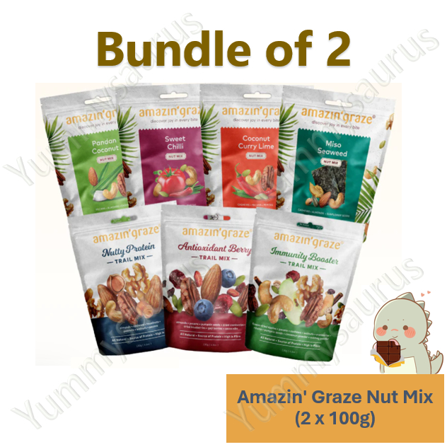[Bundle of 2] Amazin' Graze Nut Mix (100g-130g) | Shopee Singapore