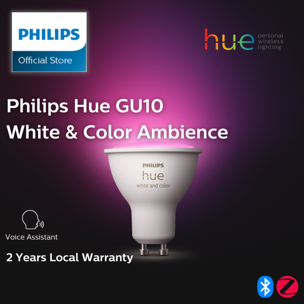 (SG) Philips Hue White / White and Colour Ambiance GU10 (v2 non ...