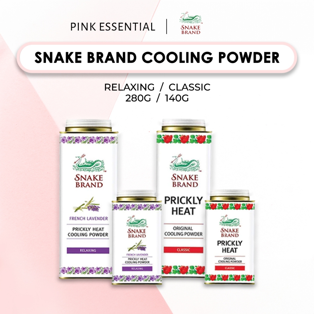 Snake Brand [Bundle of 2/6/12] 140g/280g Prickly Heat Cooling Powder Classic and Lavender ...