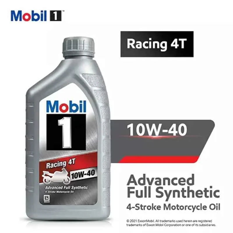 Mobil 1 Racing 4T 10W-40 Engine Oil 1 Litre 1L Advanced Full Synthetic ...