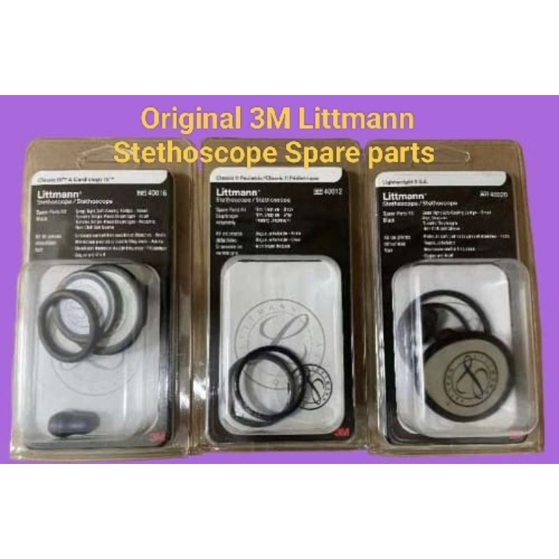 3M™ Littmann® Stethoscope Spare Parts Kit, Classic III™ and Cardiology IV™, Black, 40016 ...