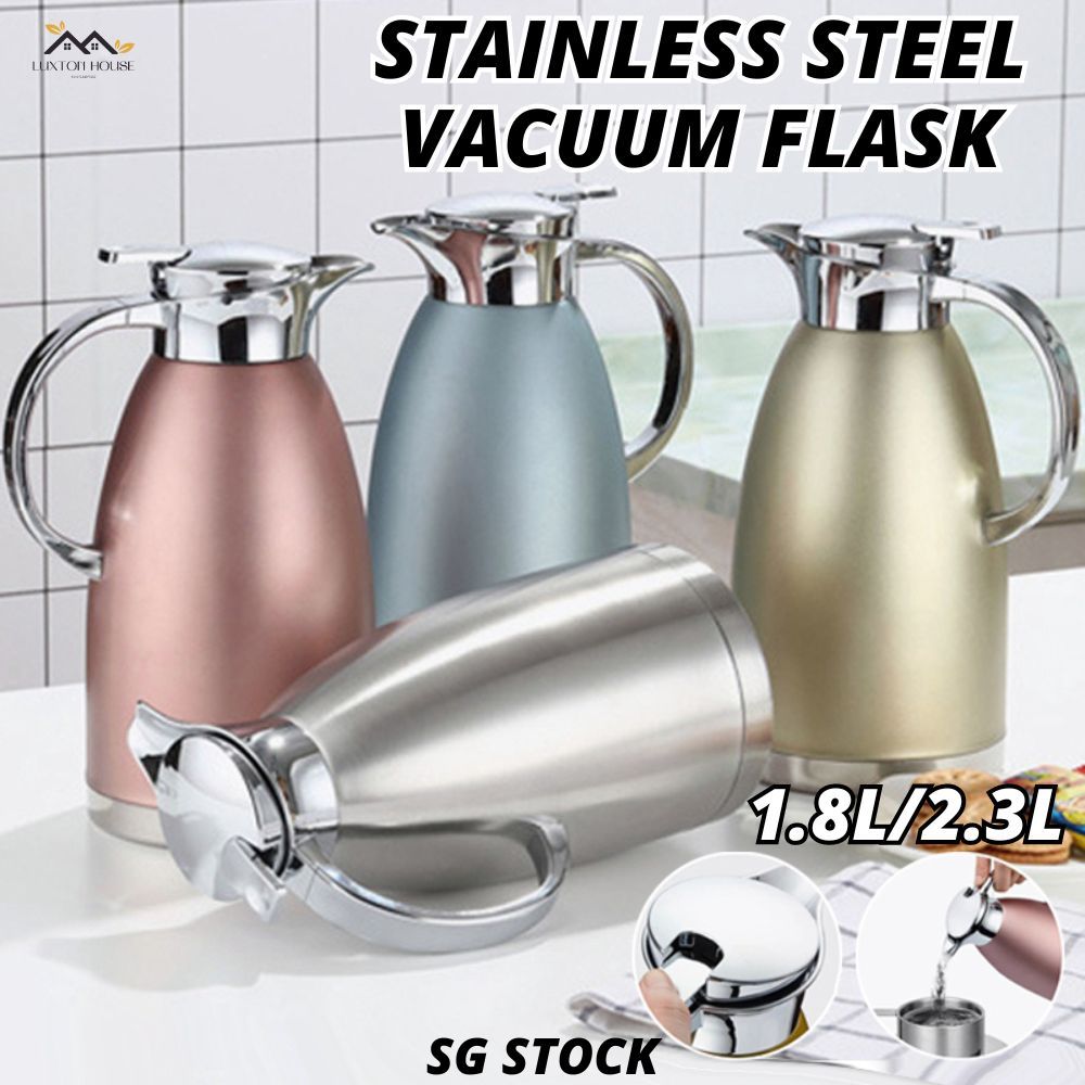 {SG} 1.8L 2.3L Stainless Steel Vacuum Flask Termal Flask Thermoflask Thermal Jug Large ...