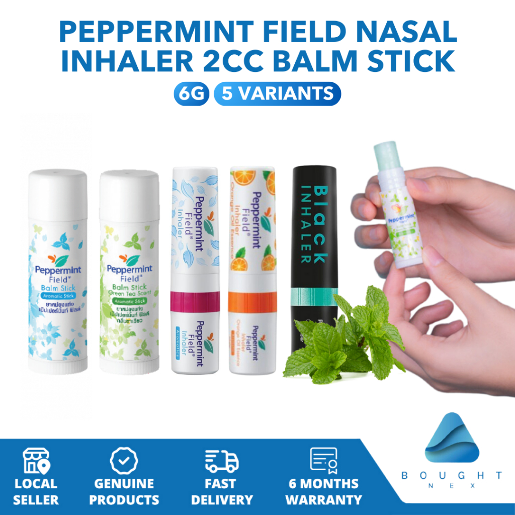 Peppermint Field Nasal Inhaler 2cc Orange Oil Black Green Tea Balm ...