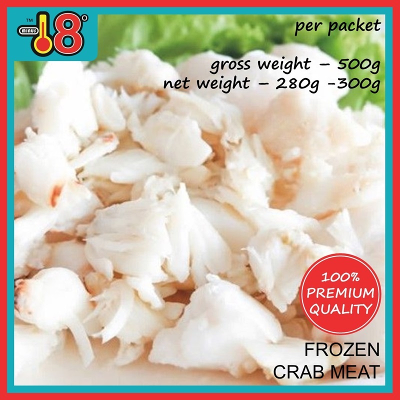 Frozen Crab Meat 500G Gross Weight / Net Weight 280G - 300G Per Packet ...
