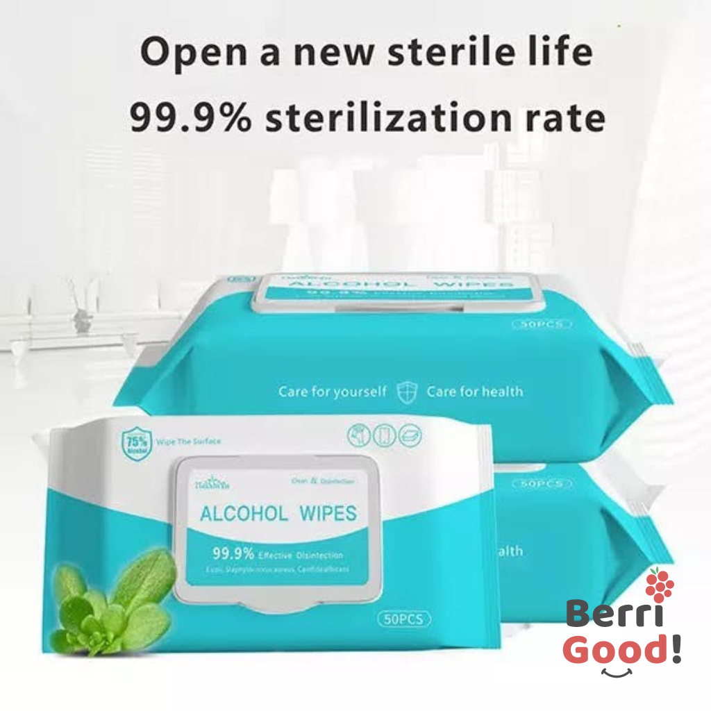 75% Alcohol Disposable Wet Wipes (50Pcs/10Pcs) | 99.99% Disinfection ...