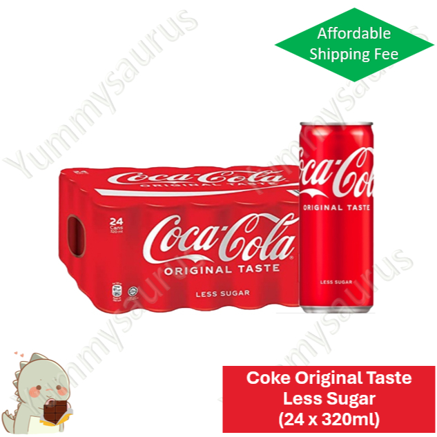 Coke Coca Cola Original Taste - Less Sugar (24 x 320ml) | Shopee Singapore