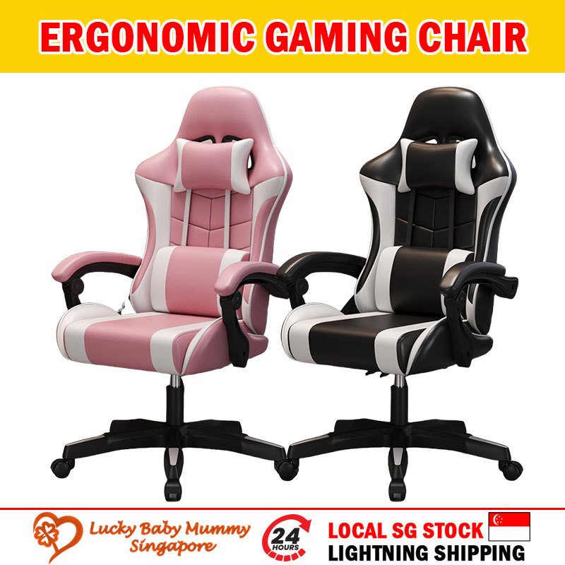 Ergonomic Gaming Chair with Foot Rest Armrest Multi-Angle Recliner ...