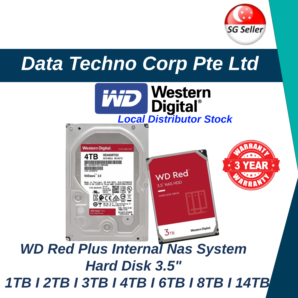 SG READY STOCK - WD Red Plus 3.5 SG READY STOCK - WD Red Plus 3.5