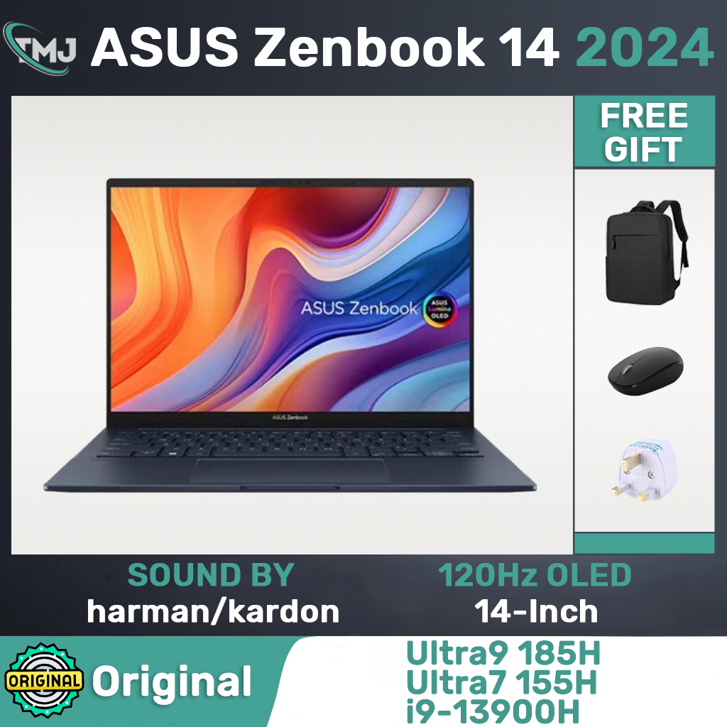 ASUS Zenbook 14 2024 Ultra9 185H Ultra7 155H 2.8K 120Hz OLED i9-13900H ...