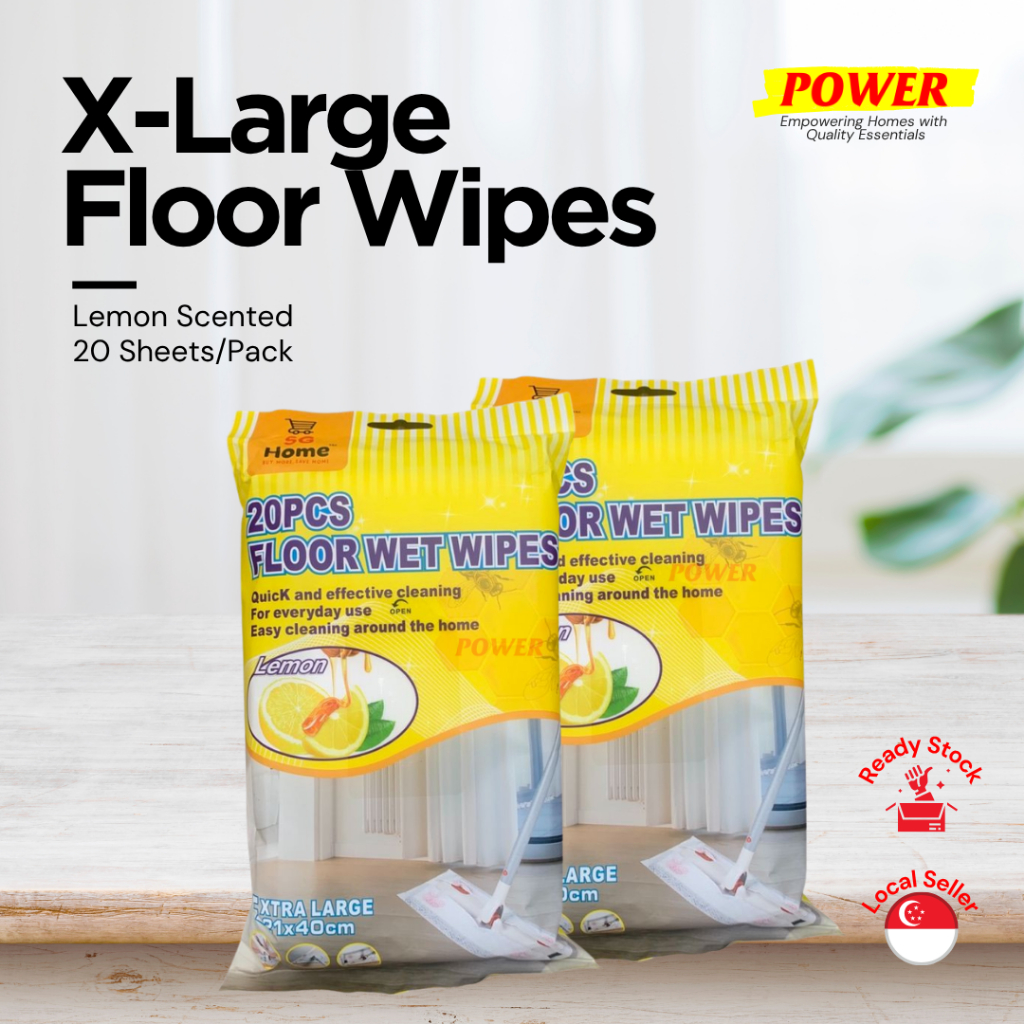 Extra Large Lemon Floor Wet Wipes Wiper Mop Multipurpose Cleaning Floor ...