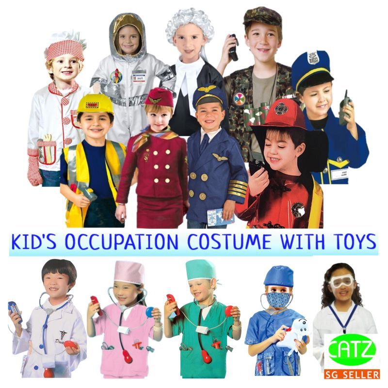 Kid's Costume Childrens School Occupation Career Day Role Play Cosplay ...
