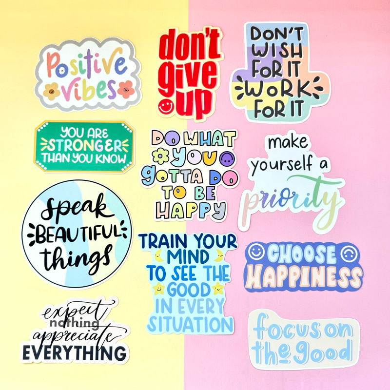 Motivational Quotes Stickers, Waterproof Stickers, Laptop stickers ...