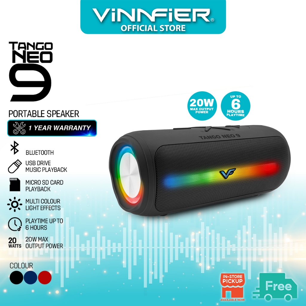 Vinnfier VF Tango Neo 9 Portable bluetooth speaker 20W Support Call ...