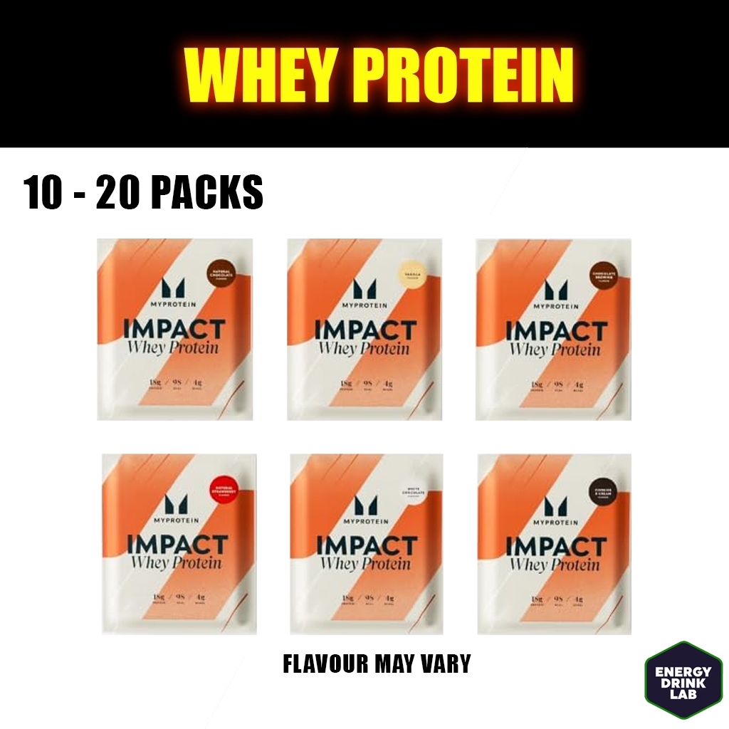 Single Serving Impact Whey Protein Pack ( Select Flavour and Qty 10 to ...