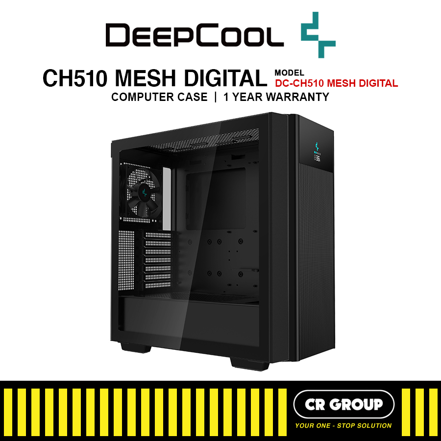 DEEPCOOL CH510 MESH DIGITAL Mid-Tower ATX Desktop Case - Up to 9*120mm ...