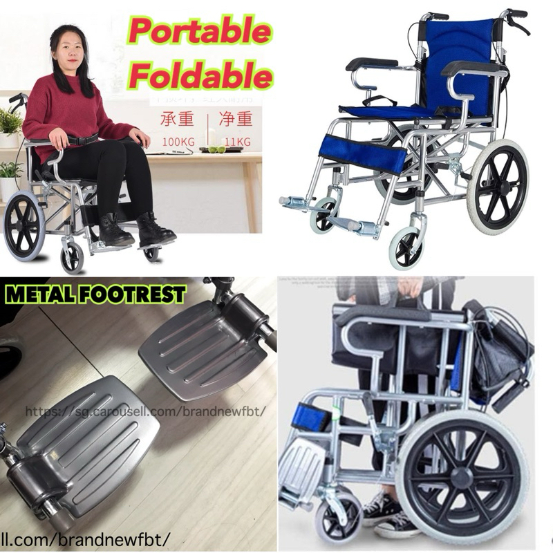 Lightweight Wheelchair travel Push Chair Ultra Light Weight Folding ...