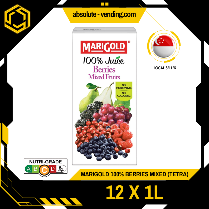 MARIGOLD 100% Berries Mixed Fruit Juice 1L X 12 (TETRA) | Shopee Singapore