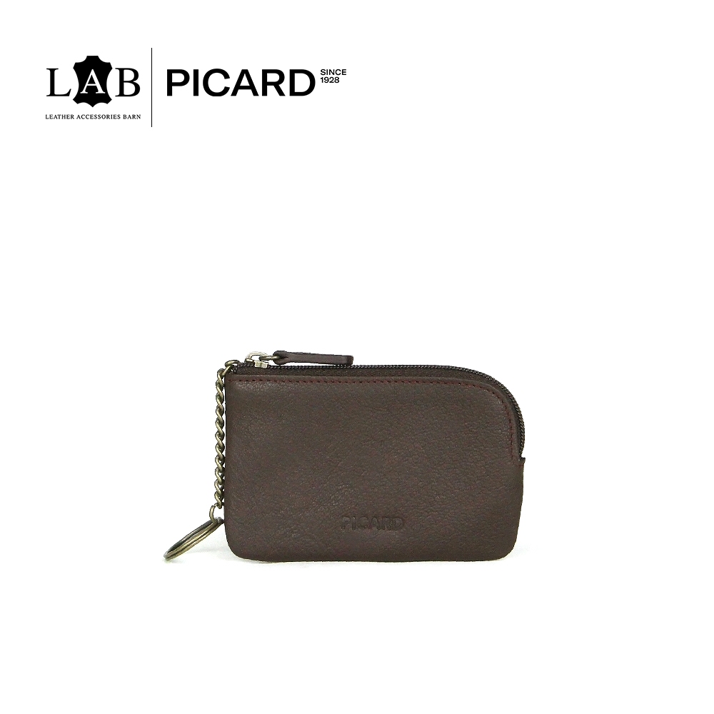 Picard Buffalo Leather Coin Pouch with Key Ring (Cafe) | Shopee Singapore