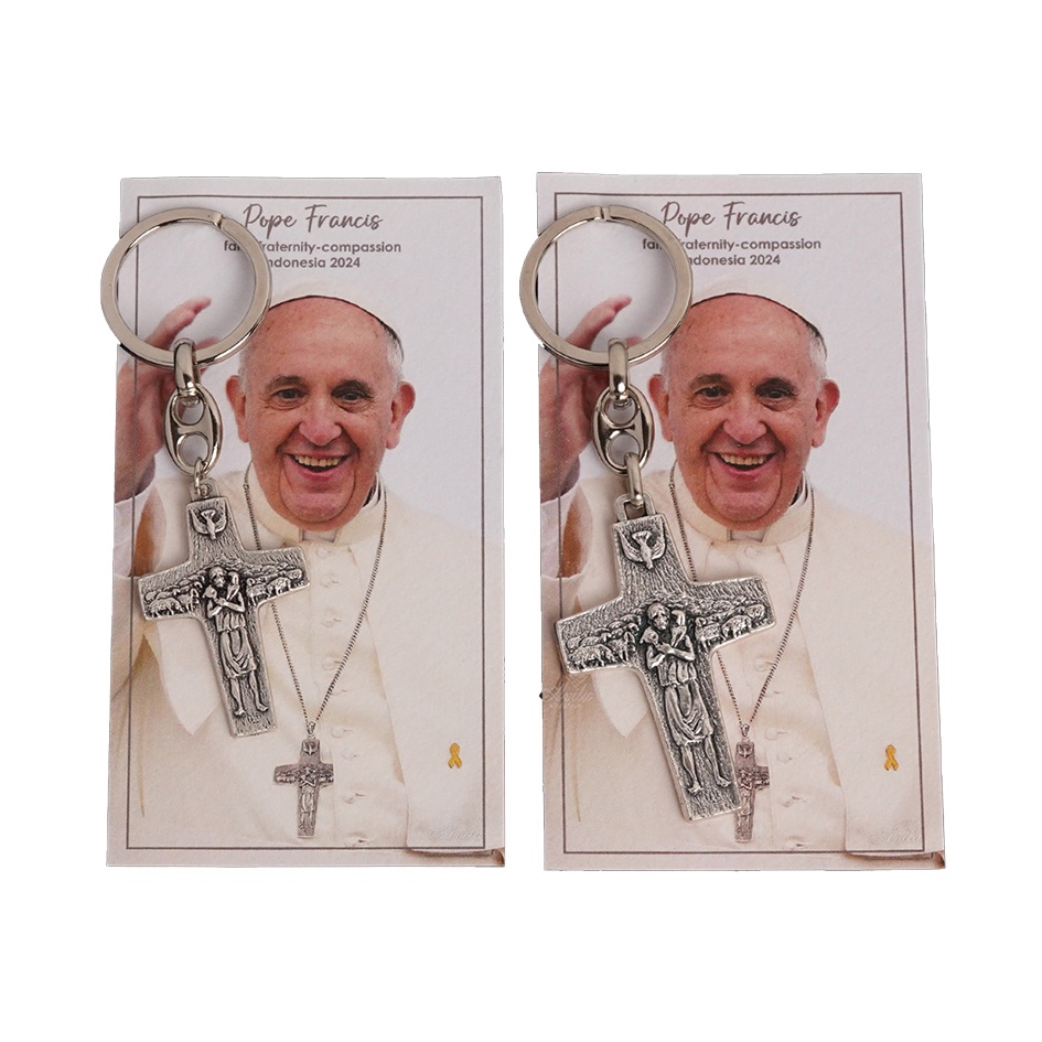 Pope Francis Papal Cross Keychain Visit Singapore Souvenirs Gift ...