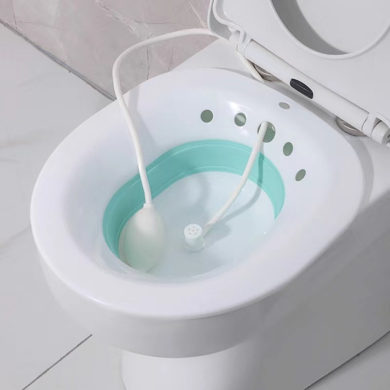 【SG Stock】Collapsable Sitz bath bowl with flusher Sitz Bath tub ...
