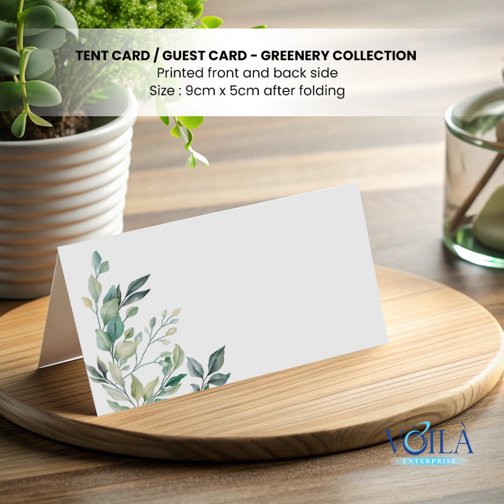 (Local Stock) Blank Tent Card / Wedding Guest Card / Wedding Place Card ...