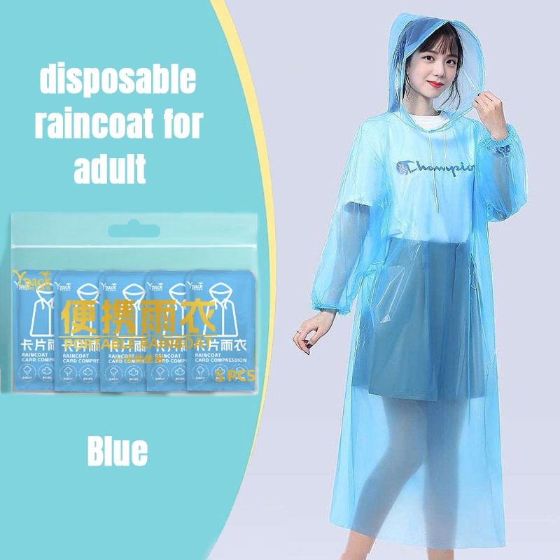 🇸🇬SG Disposable Raincoat For Adult and Kids Portable Raincoat Pocket ...